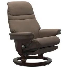 Relaxsessel stressless "Sunrise" Sessel Gr. Leder BATICK, PowerTM Leg & Back-mit Akku-Classic Base Braun, Relaxfunktion-Drehfunktion-Integrierte Fußstütze-PlusTMSystem, B/H/T: 88cm x 103cm x 78cm, braun (mole batick) elektrisch verstellbar, optional 2-motorisch, Größe M & L