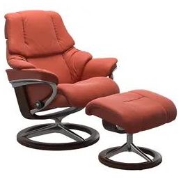 Relaxsessel stressless "Reno" Sessel Gr. Leder BATICK, Signature Base Braun-M, B/H/T: 83cm x 100cm x 76cm, braun (henna) mit Signature Base, Größe S, M & L, Gestell Braun