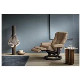 Relaxsessel stressless "Mayfair" Sessel Gr. Leder BATICK, PowerTM Leg & Back-ohne Akku-Classic Base Wenge, Relaxfunktion-Drehfunktion-PlusTMSystem-Gleitsystem-Integrierte Fußstütze, B/H/T: 79cm x 101cm x 77cm, braun (latte batick) elektrisch verstellbar, optional 2-motorisch, Größe M & L