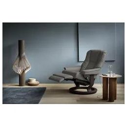 Relaxsessel stressless "Mayfair" Sessel Gr. Leder PALOMA, PowerTM Leg & Back-ohne Akku-Classic Base Braun, Relaxfunktion-Drehfunktion-PlusTMSystem-Gleitsystem-Integrierte Fußstütze, B/H/T: 79cm x 101cm x 77cm, grau (metal grey paloma) elektrisch verstellbar, optional 2-motorisch, Größe M & L