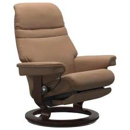 Relaxsessel stressless "Sunrise" Sessel Gr. Leder BATICK, PowerTM Leg & Back-mit Akku-Classic Base Braun, Relaxfunktion-Drehfunktion-Integrierte Fußstütze-PlusTMSystem, B/H/T: 79cm x 103cm x 78cm, braun (latte batick) elektrisch verstellbar, optional 2-motorisch, Größe M & L