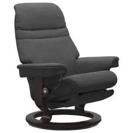 Relaxsessel stressless "Sunrise" Sessel Gr. ROHLEDER Stoff Q2 FARON, PowerTM Leg & Back-ohne Akku-Classic Base Braun, Relaxfunktion-Drehfunktion-Integrierte Fußstütze-PlusTMSystem, B/H/T: 88cm x 103cm x 78cm, grau (dark grey q2 faron) elektrisch verstellbar, optional 2-motorisch, Größe M & L