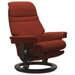 Relaxsessel stressless "Sunrise" Sessel Gr. ROHLEDER Stoff Q2 FARON, PowerTM Leg & Back-ohne Akku-Classic Base Braun, Relaxfunktion-Drehfunktion-Integrierte Fußstütze-PlusTMSystem, B/H/T: 88cm x 103cm x 78cm, rot (rust q2 faron) elektrisch verstellbar, optional 2-motorisch, Größe M & L