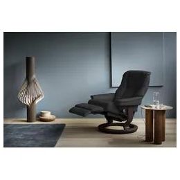 Relaxsessel stressless "Mayfair" Sessel Gr. Leder BATICK, PowerTM Leg & Back-ohne Akku-Classic Base Braun, Relaxfunktion-Drehfunktion-PlusTMSystem-Gleitsystem-Integrierte Fußstütze, B/H/T: 88cm x 102cm x 76cm, schwarz (black batick) elektrisch verstellbar, optional 2-motorisch, Größe M & L