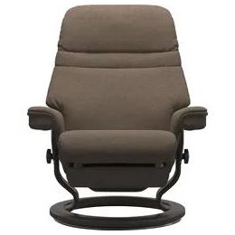 Relaxsessel stressless "Sunrise" Sessel Gr. ROHLEDER Stoff Q2 FARON, PowerTM Leg & Back-mit Akku-Classic Base Wenge, Relaxfunktion-Drehfunktion-Integrierte Fußstütze-PlusTMSystem, B/H/T: 88cm x 103cm x 78cm, braun (dark beige q2 faron) elektrisch verstellbar, optional 2-motorisch, Größe M & L