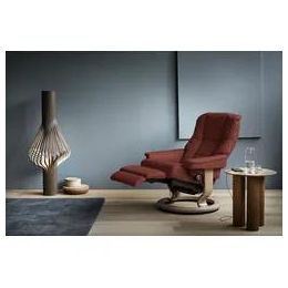 Relaxsessel stressless "Mayfair" Sessel Gr. Microfaser DINAMICA, PowerTM Leg & Back-ohne Akku-Classic Base Eiche, Relaxfunktion-Drehfunktion-PlusTMSystem-Gleitsystem-Integrierte Fußstütze, B/H/T: 79cm x 101cm x 77cm, rot (red dinamica) elektrisch verstellbar, optional 2-motorisch, Größe M & L