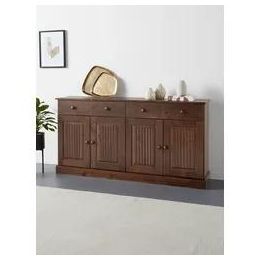 Sideboard Home Affaire "Liotta" Sideboards Gr. B/H/T: 158cm x 80cm x 34cm, 2 St., braun