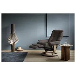 Relaxsessel stressless "Mayfair" Sessel Gr. Leder BATICK, PowerTM Leg & Back-ohne Akku-Classic Base Eiche, Relaxfunktion-Drehfunktion-PlusTMSystem-Gleitsystem-Integrierte Fußstütze, B/H/T: 79cm x 101cm x 77cm, braun (brown batick) elektrisch verstellbar, optional 2-motorisch, Größe M & L