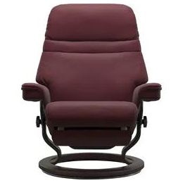 Relaxsessel stressless "Sunrise" Sessel Gr. Leder BATICK, PowerTM Leg & Back-ohne Akku-Classic Base Wenge, Relaxfunktion-Drehfunktion-Integrierte Fußstütze-PlusTMSystem, B/H/T: 79cm x 103cm x 78cm, rot (bordeaux batick) elektrisch verstellbar, optional 2-motorisch, Größe M & L