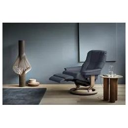 Relaxsessel stressless "Mayfair" Sessel Gr. Microfaser DINAMICA, PowerTM Leg & Back-ohne Akku-Classic Base Eiche, Relaxfunktion-Drehfunktion-PlusTMSystem-Gleitsystem-Integrierte Fußstütze, B/H/T: 88cm x 102cm x 76cm, blau (blue dinamica) elektrisch verstellbar, optional 2-motorisch, Größe M & L