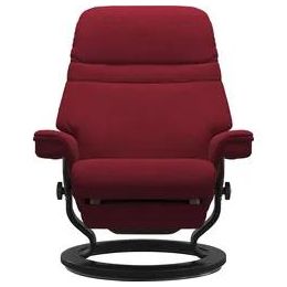 Relaxsessel stressless "Sunrise" Sessel Gr. ROHLEDER Stoff Q2 FARON, PowerTM Leg & Back-ohne Akku-Classic Base Schwarz, Relaxfunktion-Drehfunktion-Integrierte Fußstütze-PlusTMSystem, B/H/T: 79cm x 103cm x 78cm, rot (red q2 faron) elektrisch verstellbar, optional 2-motorisch, Größe M & L