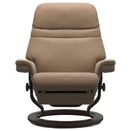 Relaxsessel stressless "Sunrise" Sessel Gr. Leder PALOMA, PowerTM Leg & Back-mit Akku-Classic Base Wenge, Relaxfunktion-Drehfunktion-Integrierte Fußstütze-PlusTMSystem, B/H/T: 88cm x 103cm x 78cm, braun (almond paloma) elektrisch verstellbar, optional 2-motorisch, Größe M & L