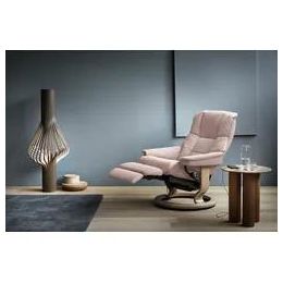 Relaxsessel stressless "Mayfair" Sessel Gr. ROHLEDER Stoff Q2 FARON, PowerTM Leg & Back-ohne Akku-Classic Base Eiche, Relaxfunktion-Drehfunktion-PlusTMSystem-Gleitsystem-Integrierte Fußstütze, B/H/T: 88cm x 102cm x 76cm, pink (light q2 faron) elektrisch verstellbar, optional 2-motorisch, Größe M & L