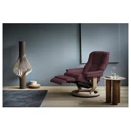 Relaxsessel stressless "Mayfair" Sessel Gr. Leder BATICK, PowerTM Leg & Back-ohne Akku-Classic Base Eiche, Relaxfunktion-Drehfunktion-PlusTMSystem-Gleitsystem-Integrierte Fußstütze, B/H/T: 88cm x 102cm x 76cm, rot (bordeaux batick) elektrisch verstellbar, optional 2-motorisch, Größe M & L