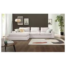 Ecksofa Alina "Sandy", grau (hellgrau gct 9), B:326cm T:180cm, Cord GCT (92% Polyester, 8% Nylon), Sofas, mit Recamiere, in modernem Cordstoff