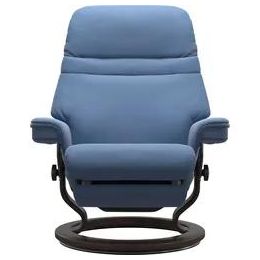 Relaxsessel stressless "Sunrise" Sessel Gr. Material Bezug, Material Gestell, Ausführung / Funktion, Maße, blau (lazuli blue) elektrisch verstellbar, optional 2-motorisch, Größe M & L