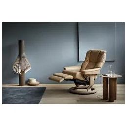 Relaxsessel stressless "Mayfair" Sessel Gr. Leder PALOMA, PowerTM Leg & Back-ohne Akku-Classic Base Eiche, Relaxfunktion-Drehfunktion-PlusTMSystem-Gleitsystem-Integrierte Fußstütze, B/H/T: 88cm x 102cm x 76cm, braun (almond paloma) elektrisch verstellbar, optional 2-motorisch, Größe M & L