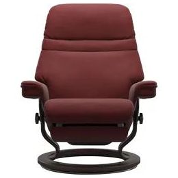 Relaxsessel stressless "Sunrise" Sessel Gr. Leder PALOMA, PowerTM Leg & Back-ohne Akku-Classic Base Wenge, Relaxfunktion-Drehfunktion-Integrierte Fußstütze-PlusTMSystem, B/H/T: 88cm x 103cm x 78cm, rot (cherry paloma) elektrisch verstellbar, optional 2-motorisch, Größe M & L