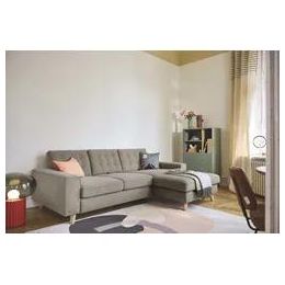 Ecksofa Tom Tailor HOME "Nordic Shift Chic" Sofas Gr. B/H/T: 308cm x 86cm x 180cm, Bouclé SCO, Recamiere rechts, ohne Bettfunktion und Bettkasten, beige (beach sco 42) wahlweise mit Bettfunktion und Bettkasten