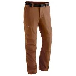 Funktionshose Maier Sports "Tajo 2" Gr. 110, Langgrößen, braun (rostbraun) Herren Hosen Wanderhose, zipp-off Outdoor-Hose, 4 Taschen, Regular Fit