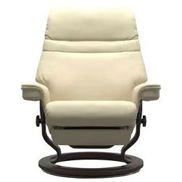 Relaxsessel stressless "Sunrise" Sessel Gr. Leder PALOMA, PowerTM Leg & Back-ohne Akku-Classic Base Wenge, Relaxfunktion-Drehfunktion-Integrierte Fußstütze-PlusTMSystem, B/H/T: 88cm x 103cm x 78cm, beige (vanilla paloma) elektrisch verstellbar, optional 2-motorisch, Größe M & L