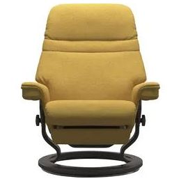 Relaxsessel stressless "Sunrise" Sessel Gr. ROHLEDER Stoff Q2 FARON, PowerTM Leg & Back-ohne Akku-Classic Base Wenge, Relaxfunktion-Drehfunktion-Integrierte Fußstütze-PlusTMSystem, B/H/T: 88cm x 103cm x 78cm, gelb (yellow q2 faron) elektrisch verstellbar, optional 2-motorisch, Größe M & L