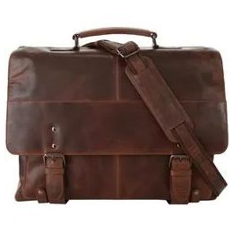 XZONE Aktentasche X-ZONE Gr. B/H/T: 48cm x 35cm x 21cm onesize, braun (cognac) Damen Taschen echt Leder