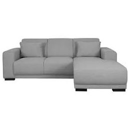 Ecksofa Home Affaire "Bornholm incl. 2 Kissen, Stellmaße 234x162 cm L-Form" Sofas Gr. B/H/T: 234cm x 85cm x 162cm, Struktur fein, Recamiere rechts, grau (hellgrau) Recamiere wahlweise links oder rechts bestellbar