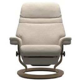 Relaxsessel stressless "Sunrise" Sessel Gr. ROHLEDER Stoff Q2 FARON, PowerTM Leg & Back-mit Akku-Classic Base Eiche, Relaxfunktion-Drehfunktion-Integrierte Fußstütze-PlusTMSystem, B/H/T: 88cm x 103cm x 78cm, beige (light q2 faron) elektrisch verstellbar, optional 2-motorisch, Größe M & L