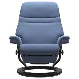 Relaxsessel stressless "Sunrise" Sessel Gr. Material Bezug, Material Gestell, Ausführung / Funktion, Maße B/H/T, blau (lazuli blue) elektrisch verstellbar, optional 2-motorisch, Größe M & L