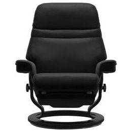 Relaxsessel stressless "Sunrise" Sessel Gr. Leder BATICK, PowerTM Leg & Back-ohne Akku-Classic Base Schwarz, Relaxfunktion-Drehfunktion-Integrierte Fußstütze-PlusTMSystem, B/H/T: 79cm x 103cm x 78cm, schwarz (black batick) elektrisch verstellbar, optional 2-motorisch, Größe M & L