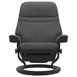 Relaxsessel stressless "Sunrise" Sessel Gr. ROHLEDER Stoff Q2 FARON, PowerTM Leg & Back-mit Akku-Classic Base Wenge, Relaxfunktion-Drehfunktion-Integrierte Fußstütze-PlusTMSystem, B/H/T: 79cm x 103cm x 78cm, grau (dark grey q2 faron) elektrisch verstellbar, optional 2-motorisch, Größe M & L