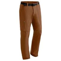 Funktionshose Maier Sports "Tajo" Gr. 60, Normalgrößen, braun (rostbraun) Herren Hosen Wanderhose, zipp-off Outdoor-Hose, 4 Taschen, Regular Fit