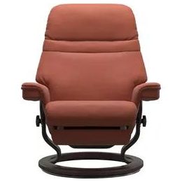 Relaxsessel stressless "Sunrise" Sessel Gr. Leder PALOMA, PowerTM Leg & Back-ohne Akku-Classic Base Wenge, Relaxfunktion-Drehfunktion-Integrierte Fußstütze-PlusTMSystem, B/H/T: 79cm x 103cm x 78cm, rot (henna paloma) elektrisch verstellbar, optional 2-motorisch, Größe M & L