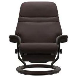 Relaxsessel stressless "Sunrise" Sessel Gr. Leder PALOMA, PowerTM Leg & Back-ohne Akku-Classic Base Wenge, Relaxfunktion-Drehfunktion-Integrierte Fußstütze-PlusTMSystem, B/H/T: 79cm x 103cm x 78cm, braun (chocolate paloma) elektrisch verstellbar, optional 2-motorisch, Größe M & L