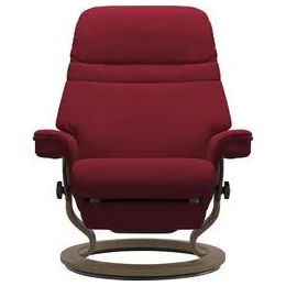 Relaxsessel stressless "Sunrise" Sessel Gr. ROHLEDER Stoff Q2 FARON, PowerTM Leg & Back-mit Akku-Classic Base Eiche, Relaxfunktion-Drehfunktion-Integrierte Fußstütze-PlusTMSystem, B/H/T: 88cm x 103cm x 78cm, rot (red q2 faron) elektrisch verstellbar, optional 2-motorisch, Größe M & L