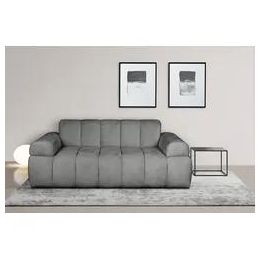 2-Sitzer Inosign "LYOTH" Sofas Gr. B/H/T: 180cm x 71cm x 93cm, Chenille, grau (dunkelgrau) moderne Steppung, Armlehnen in Kissenoptik, BTH: 1809371 cm