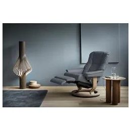 Relaxsessel stressless "Mayfair" Sessel Gr. Leder BATICK, PowerTM Leg & Back-ohne Akku-Classic Base Eiche, Relaxfunktion-Drehfunktion-PlusTMSystem-Gleitsystem-Integrierte Fußstütze, B/H/T: 88cm x 102cm x 76cm, blau (atlantic blue batick) elektrisch verstellbar, optional 2-motorisch, Größe M & L