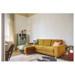 Ecksofa Tom Tailor HOME "Nordic Shift Chic" Sofas Gr. B/H/T: 308cm x 86cm x 180cm, Bouclé SCO, Recamiere links, ohne Bettfunktion und Bettkasten, braun (honey sco 95) wahlweise mit Bettfunktion und Bettkasten