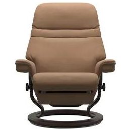 Relaxsessel stressless "Sunrise" Sessel Gr. Leder BATICK, PowerTM Leg & Back-mit Akku-Classic Base Wenge, Relaxfunktion-Drehfunktion-Integrierte Fußstütze-PlusTMSystem, B/H/T: 79cm x 103cm x 78cm, braun (latte batick) elektrisch verstellbar, optional 2-motorisch, Größe M & L