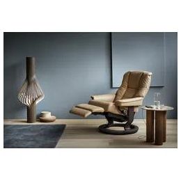 Relaxsessel stressless "Mayfair" Sessel Gr. Leder PALOMA, PowerTM Leg & Back-ohne Akku-Classic Base Wenge, Relaxfunktion-Drehfunktion-PlusTMSystem-Gleitsystem-Integrierte Fußstütze, B/H/T: 79cm x 101cm x 77cm, braun (almond paloma) elektrisch verstellbar, optional 2-motorisch, Größe M & L