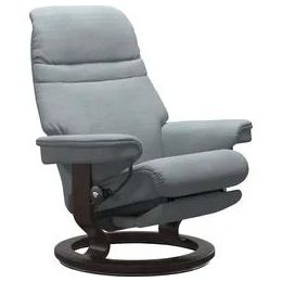 Relaxsessel stressless "Sunrise" Sessel Gr. Struktur fein JASMINE, PowerTM Leg & Back-ohne Akku-Classic Base Braun, Relaxfunktion-Drehfunktion-Integrierte Fußstütze-PlusTMSystem, B/H/T: 88cm x 103cm x 78cm, blau (light blue jasmine) elektrisch verstellbar, optional 2-motorisch, Größe M & L