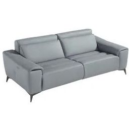 2,5-Sitzer Egoitaliano "Suzette" Sofas Gr. B/H/T: 218cm x 95cm x 100cm, Leder NUVOLE, mit Relaxfunktion, blau (himmel) inkl. 2 elektronischer Relaxfunktionen, Rücken- und Fußteilfunktion