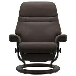 Relaxsessel stressless "Sunrise" Sessel Gr. Leder BATICK, PowerTM Leg & Back-mit Akku-Classic Base Wenge, Relaxfunktion-Drehfunktion-Integrierte Fußstütze-PlusTMSystem, B/H/T: 79cm x 103cm x 78cm, braun (brown batick) elektrisch verstellbar, optional 2-motorisch, Größe M & L