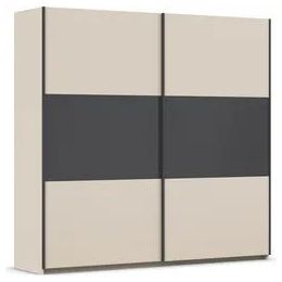 Schwebetürenschrank Rauch "Neo" Schränke Gr. B/H/T: 218 cm x 210 cm x 59 cm, 2 St., beige (champagner, graumetallic) mit großzügigem Stauraum und vielfältigen Farbkombinationen