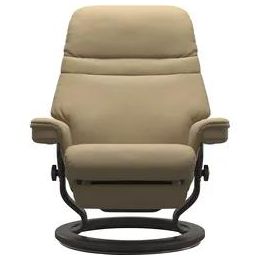 Relaxsessel stressless "Sunrise" Sessel Gr. Leder PALOMA, PowerTM Leg & Back-ohne Akku-Classic Base Wenge, Relaxfunktion-Drehfunktion-Integrierte Fußstütze-PlusTMSystem, B/H/T: 79cm x 103cm x 78cm, beige (sand paloma) elektrisch verstellbar, optional 2-motorisch, Größe M & L