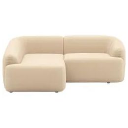 Ecksofa Inosign "Nergal, Einzelsofa oder L-Form" Sofas Gr. B/H/T: 216cm x 81cm x 196cm, Luxus-Microfaser, Longchair links, beige (creme) Modernes Design, schlichte Optik, stilvoller Blickfang im Wohnzimmer