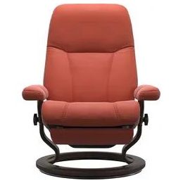 Relaxsessel stressless "Consul" Sessel Gr. Leder BATICK, PowerTM Leg & Back-mit Akku-Classic Base Wenge-L, Relaxfunktion-Drehfunktion-Integrierte Fußstütze-PlusTMSystem, B/H/T: 85cm x 100cm x 77cm, braun (henna) elektrisch verstellbar, optional 2-motorisch, Größe M & L