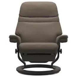 Relaxsessel stressless "Sunrise" Sessel Gr. Leder BATICK, PowerTM Leg & Back-ohne Akku-Classic Base Wenge, Relaxfunktion-Drehfunktion-Integrierte Fußstütze-PlusTMSystem, B/H/T: 88cm x 103cm x 78cm, braun (mole batick) elektrisch verstellbar, optional 2-motorisch, Größe M & L