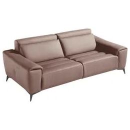 2,5-Sitzer Egoitaliano "Suzette" Sofas Gr. B/H/T: 218cm x 95cm x 100cm, Leder BULL, mit Relaxfunktion, beige (safari) inkl. 2 elektronischer Relaxfunktionen, Rücken- und Fußteilfunktion